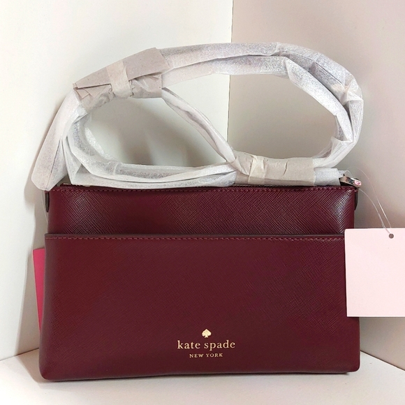 kate spade | Bags | Nwt Kate Spade Sadie Xbody Set Deep Berry In Color ...